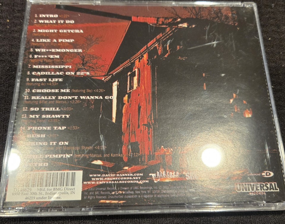 David Banner Mississippi: The Album" CD 2003, SRC Universal Records ...