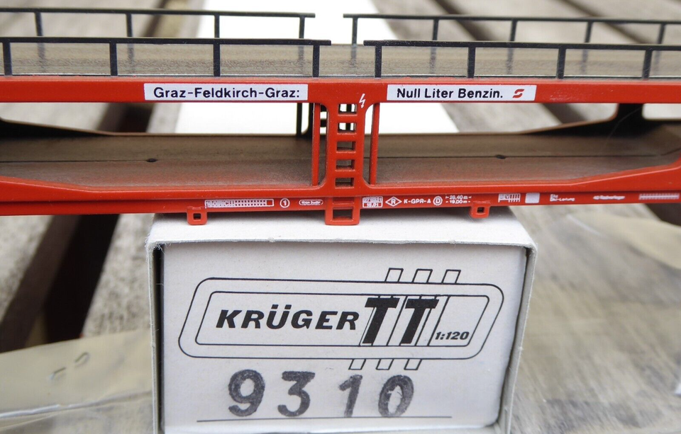 Krüger 9310 TT Autotransportwagen DDm Rarität ÖBB Epoche 4/6 gut ...