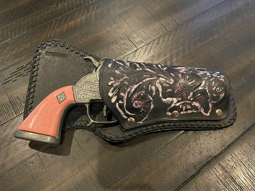 Vintage Halco Hubley Pink Cap Gun & Holster Grip Cowgirl Pistol Six ...
