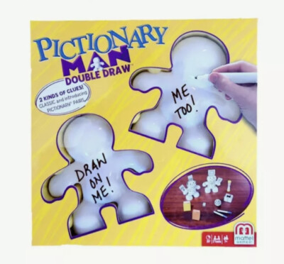 Mattel PICTIONARY MAN DOUBLE DRAW GAME 2 Teams Age 7+ ~ New in Sealed ...