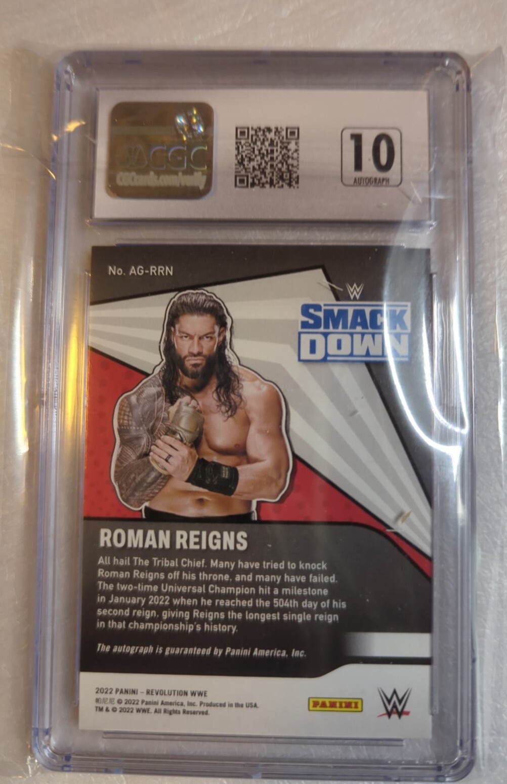 2022 Panini Revolution WWE - Autographs #AG-RRN Roman Reigns (AU) for ...