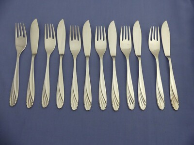 WMF - 4000 - Wien - 6 Fischbestecke - Fischmesser + Fischgabeln - 90er ...