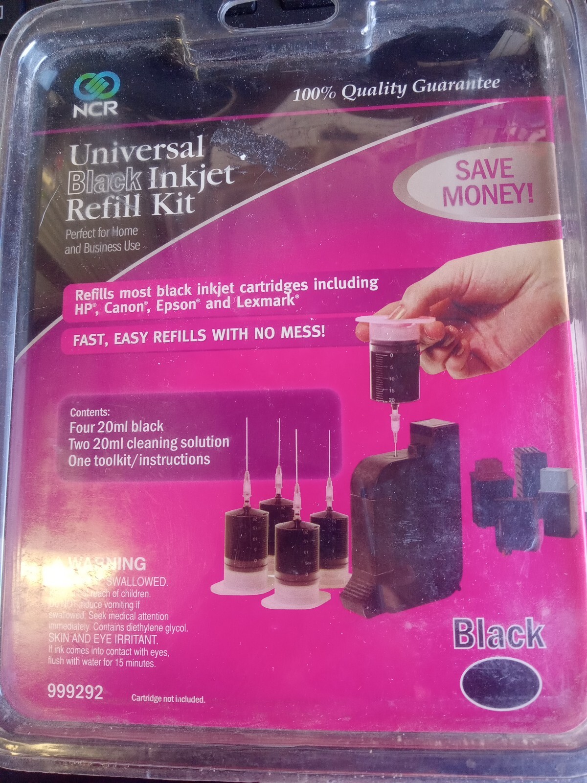 NCR Universal Ink Jet Black Refill Kit 999292-NIP FREE SHIPPING | eBay