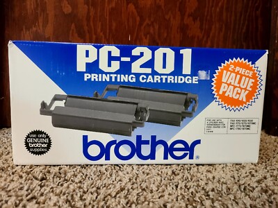 Pack of 1 Genuine Brother PC-201 Fax Print Cartridges PC201 -New Open ...