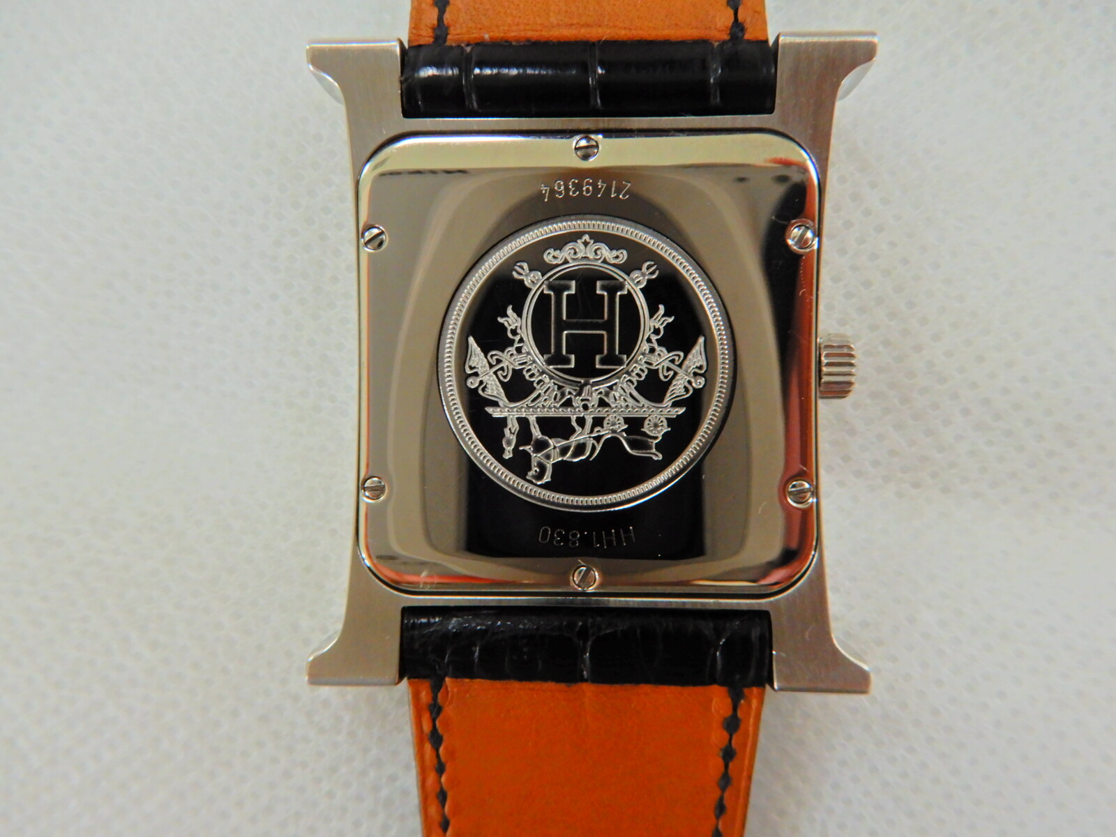 Hermes HH1.830 Diamonds Stainless Steele Watch 34mm Alligator strap | eBay