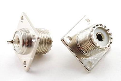 5-Pack UHF Female Jack SO-239 Bulkhead Panel Chassis Mount Connector ...