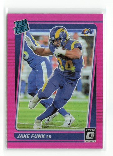 JAKE FUNK #295 2021 OPTIC RAMS PINK RATED ROOKIE | eBay