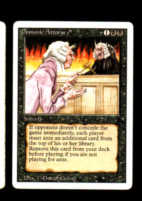 MRM ENGLISH Demonic Attorney - Avocat diabolique PLAYED MTG Magic ...