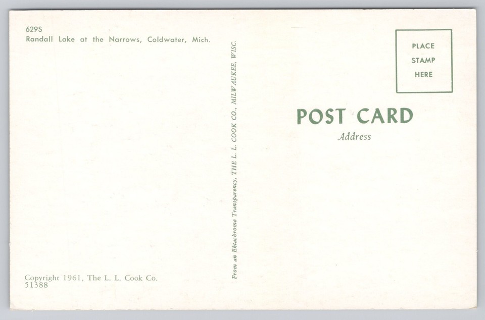 Canoeing on Randall Lake at the Narrows Coldwater MI UNP | eBay