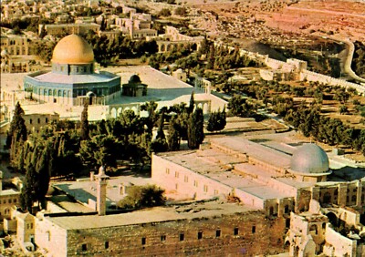 Temple Area from the Air, Jerusalem, Israel chrome Postcard | eBay