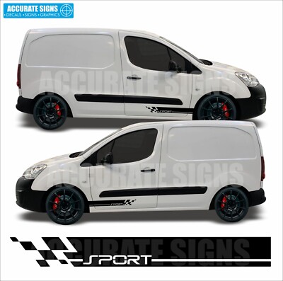 Side stripes for Citroen Berlingo Van Partner van Stickers Decals Vinyl ...