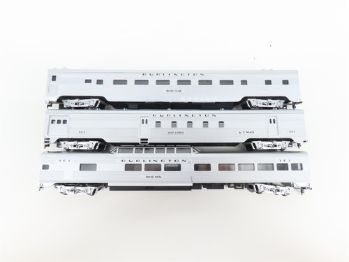 LOT of 3 HO Scale IHC CBQ Burlington RPO/Coach/Dome Passenger Cars | eBay