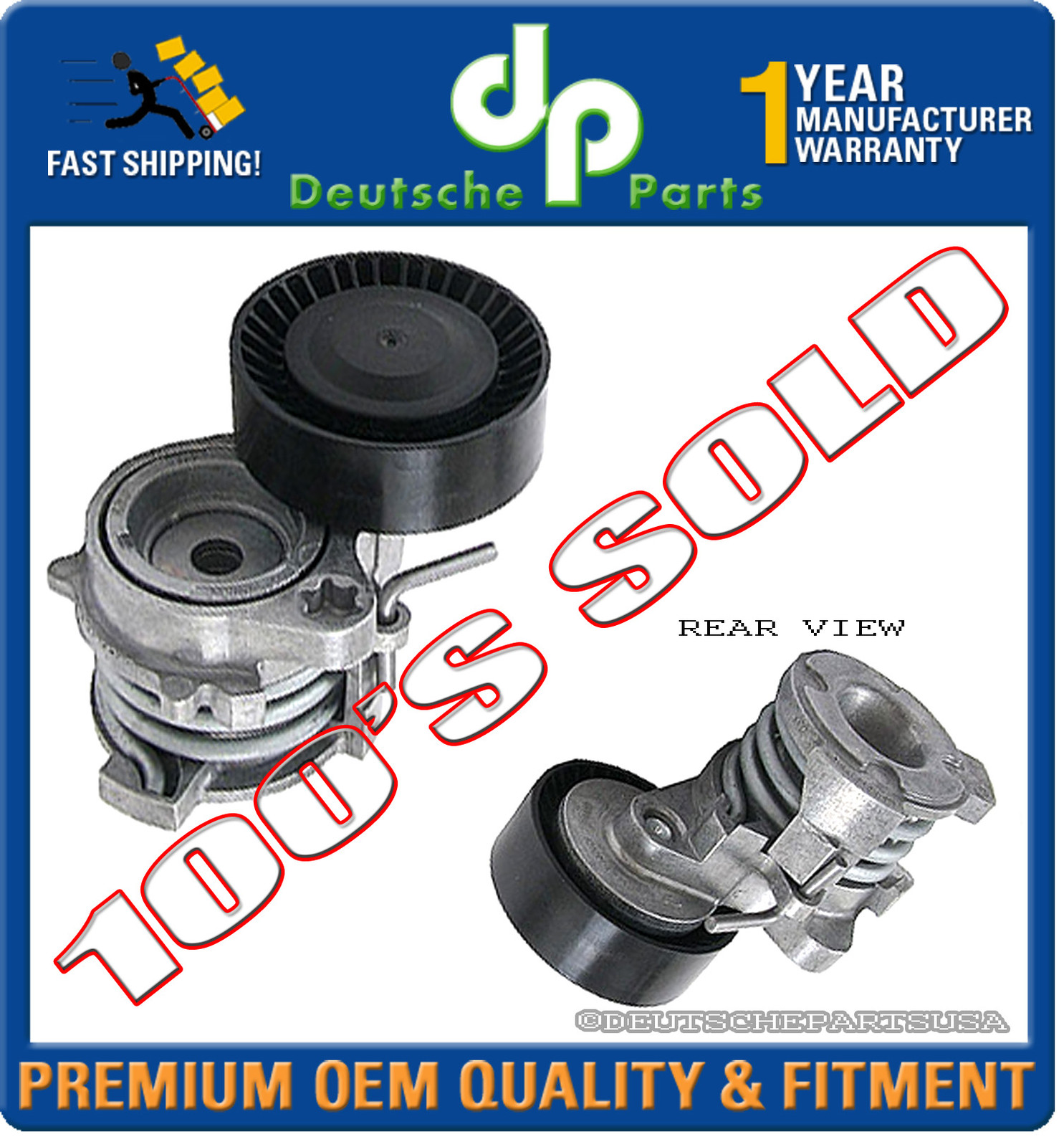 A/C BELT TENSIONER + PULLEY X3 X5 Z3 Z4 3 5 for BMW E46 E39 E60 E53 ...