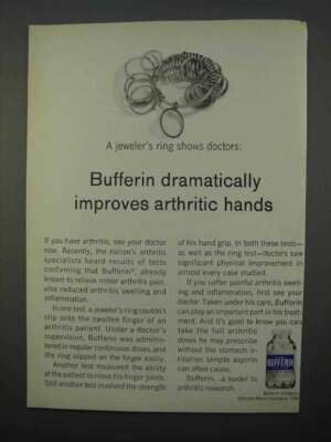 1966 Bufferin Medicine Ad - Improves Arthritic Hands | eBay