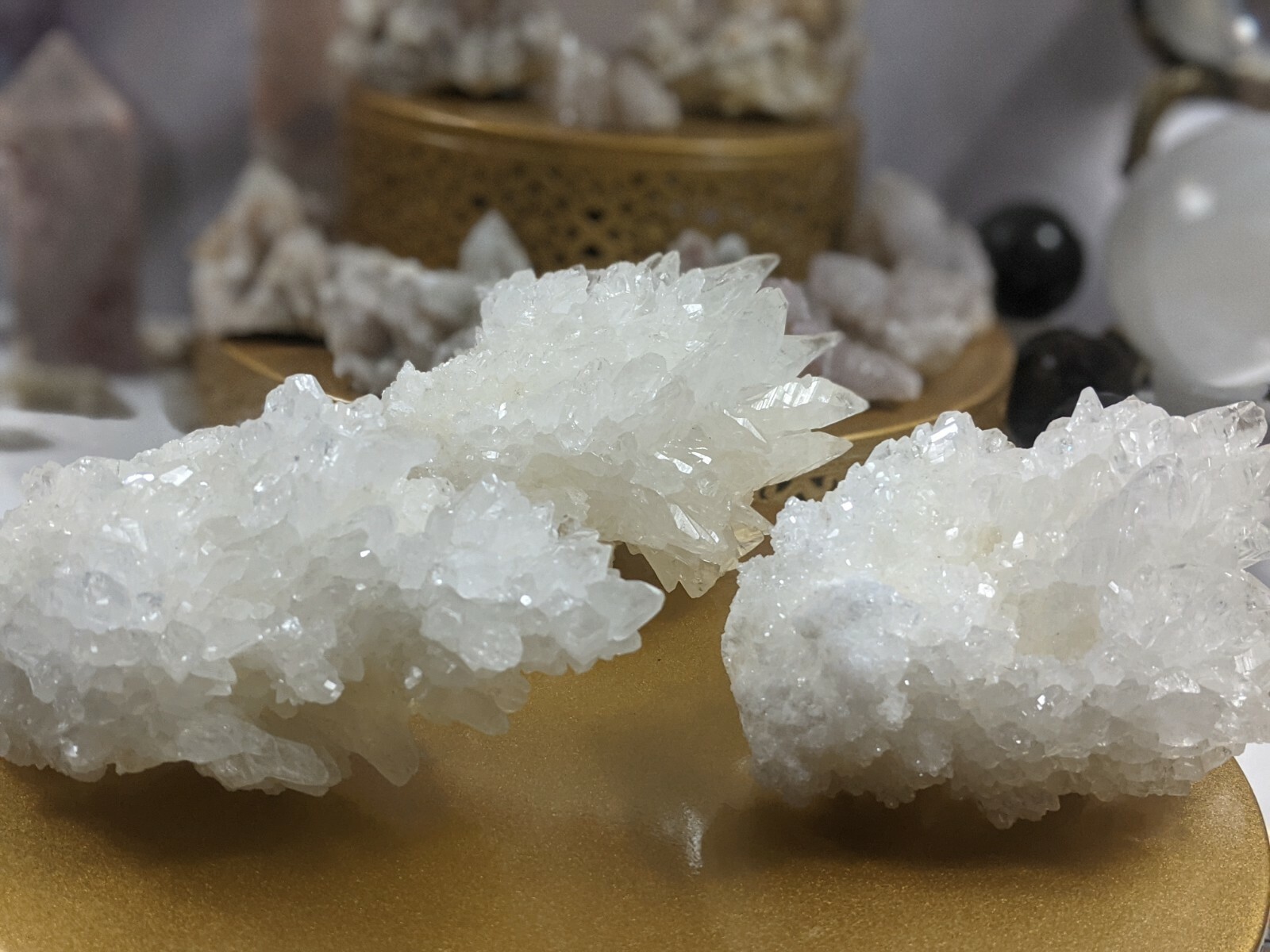 Large White Albatine ARAGONITE Crystal Clusters Natural Stone Cave ...