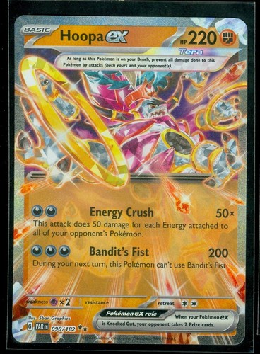 Pokemon HOOPA EX 098/182 Paradox Rift - ULTRA RARE HOLO - - MINT | eBay