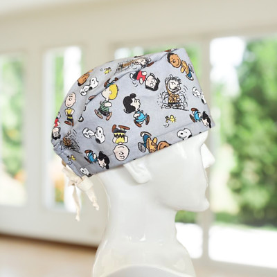 Premium Peanut and Friends~ Modern Scrub Cap, Nurse Cap, Scrub Hat, OR ...