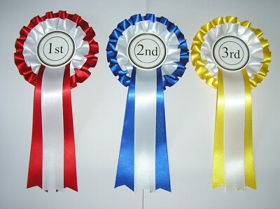 5 x 1st - 6th 2 tier rosettes | eBay UK