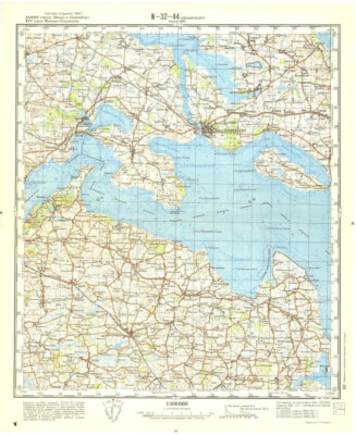 Russian Soviet Military Topographic Map - SONDERBORG (Denmark), 1:50K ...