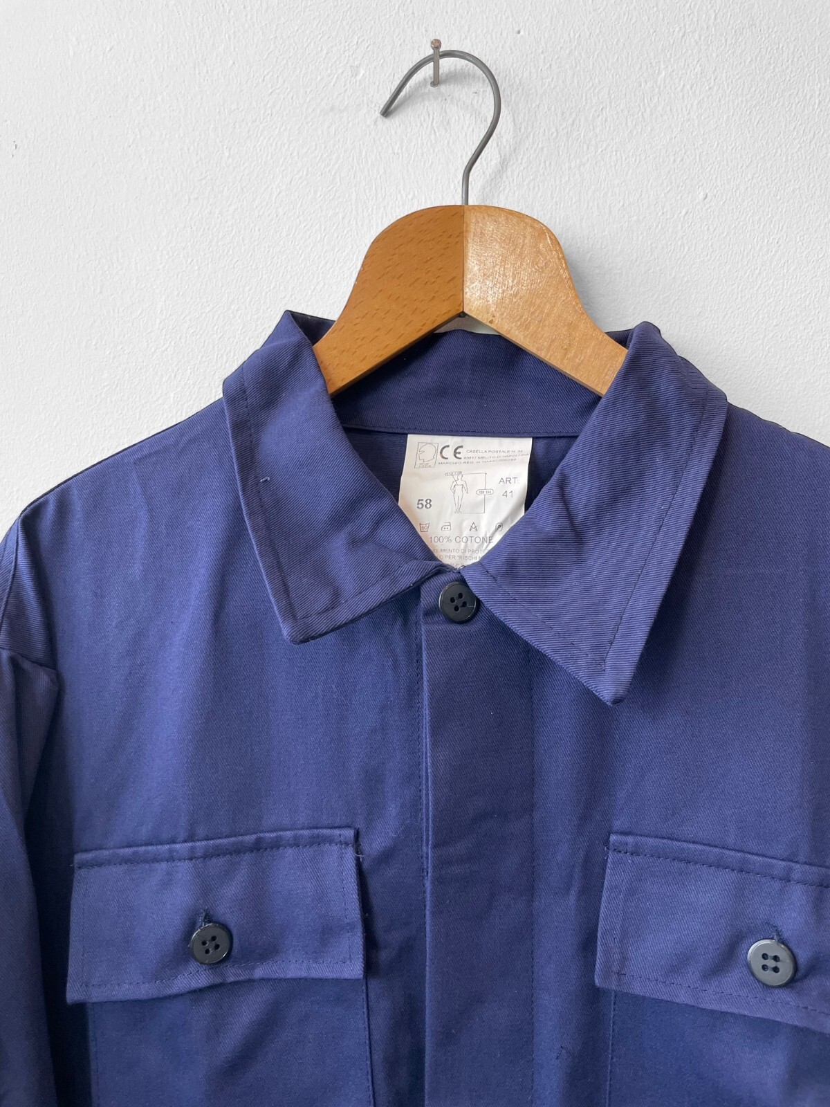 Vintage European Chore Jacket Cotton - Workwear Coat - Navy Blue | eBay UK