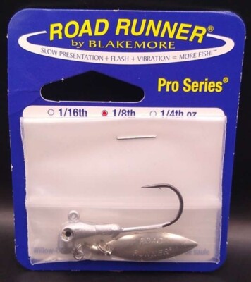 Blakemore Road runner 1/8oz pro series willow blade Silver shad | eBay