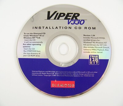 Viper V330 Installation CD Version 1.04 ~ Win 95 / Win NT 4.0 | eBay