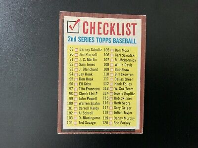 1962 TOPPS BASEBALL CHECKLIST #98 NM-MT | eBay