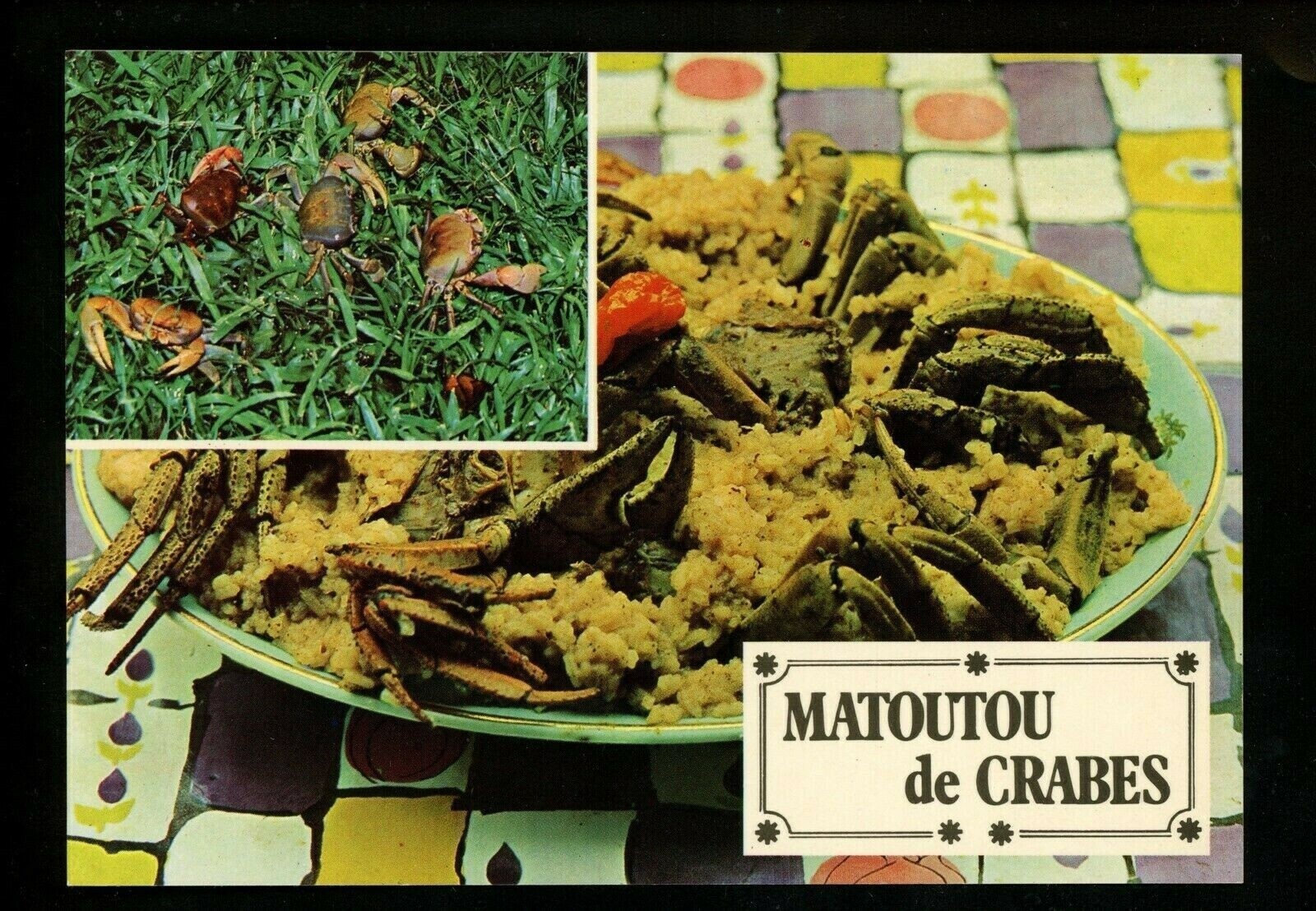 Recipe postcard WW Crab Martinoutou Matoutou de Crabes Martinique | eBay