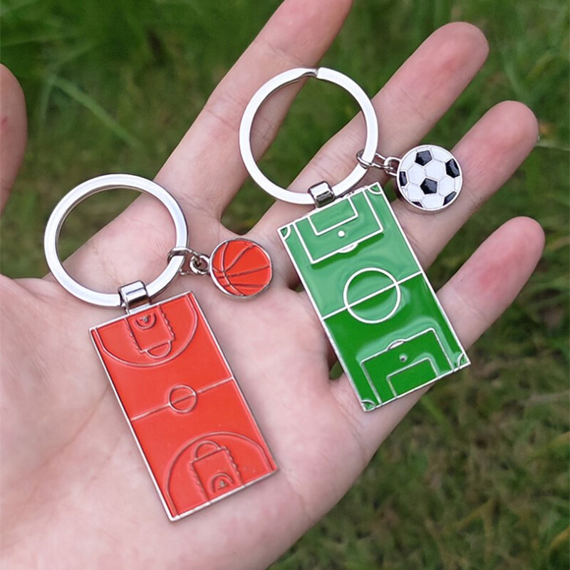 Football Field Keychain Soccers Basketball Pendents Team Fans Sports ...