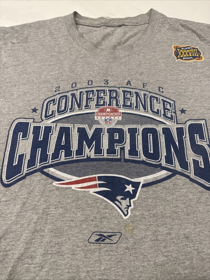 Vintage 2003 Lee Sport New England Patriots AFC Conference T-Shirt ...