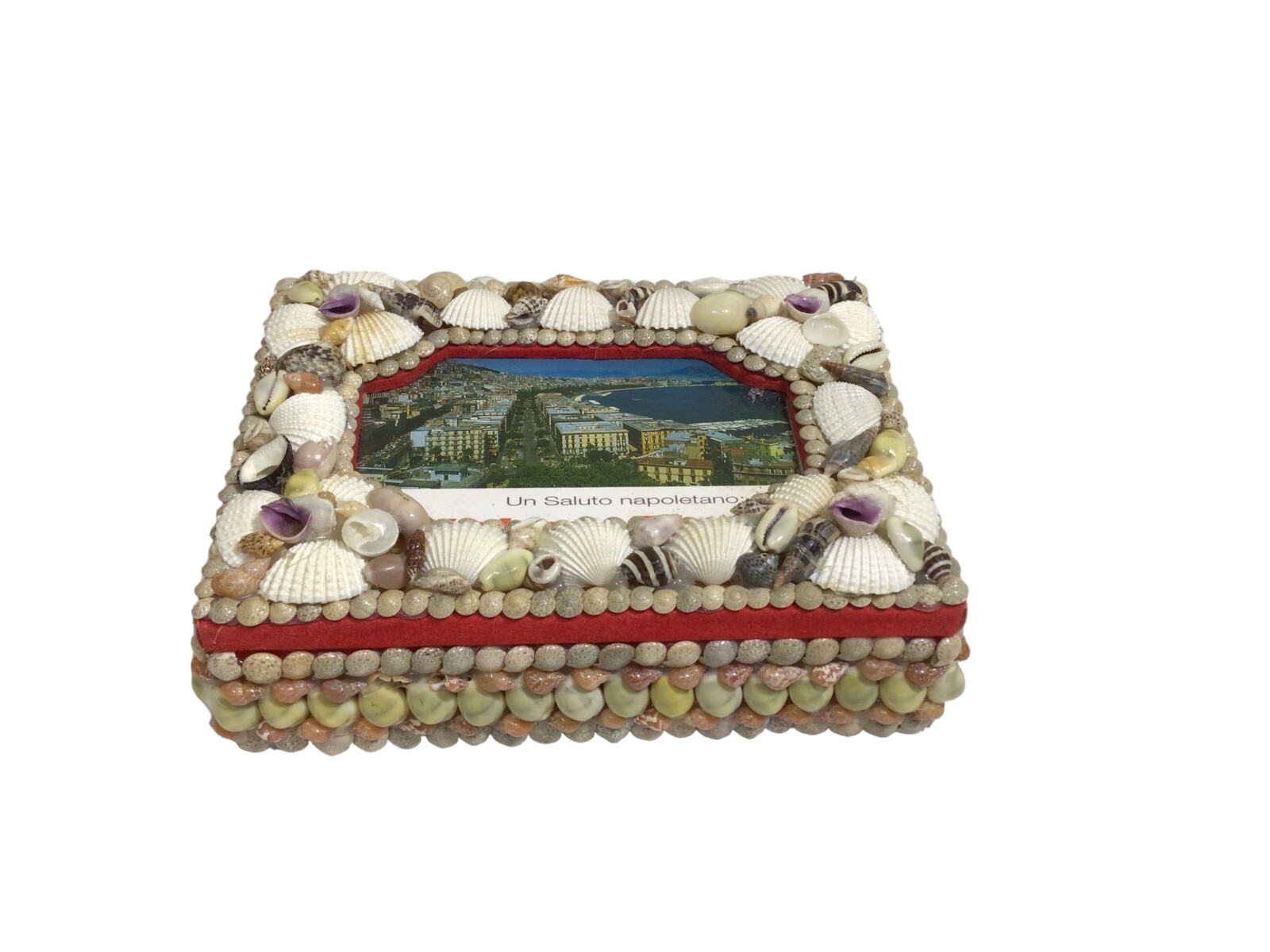 Italian Seashell Jewelry Trinket Box Un Saluto Napoletano | eBay