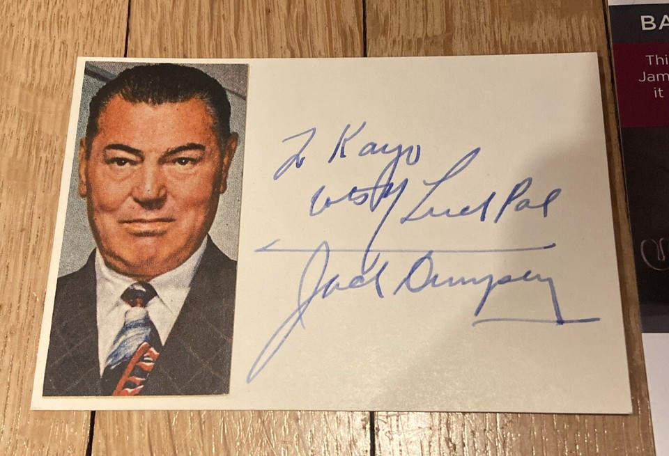 + Jack Dempsey Signed Autograph Photo Card Boxing JSA COA | eBay