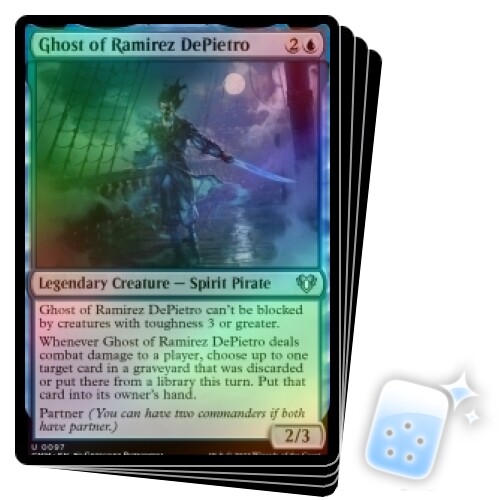 FOIL GHOST OF RAMIREZ DEPIETRO X4 Commander Masters Magic MTG MINT CARD ...