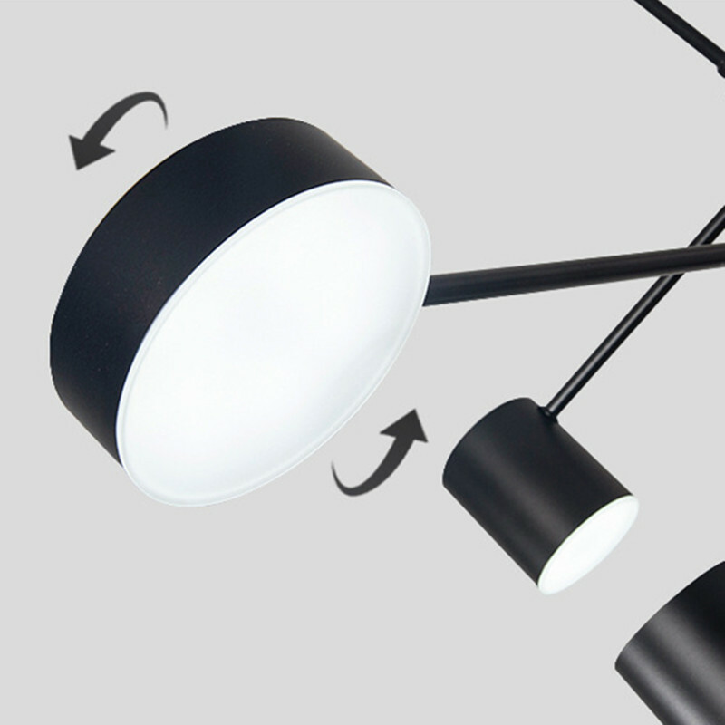 Hotel Chandelier Lighting Bar LED Lamp Black Pendant Light Kitchen ...