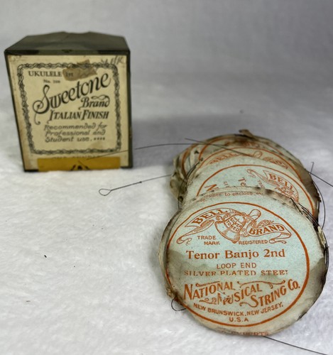 Old Lot 10 Bell Brand Tenor Banjo 2nd String W/Sweetone Brand Ukulele ...