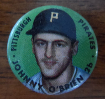 1956 TOPPS BASEBALL PIN JOHNNY OBRIEN SET BREAK A-2563 | eBay