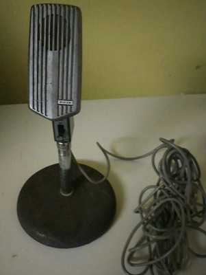 Vintage Piezo Dynamic Microphone, Japanese DX-62 Art Deco Mike & Stand ...