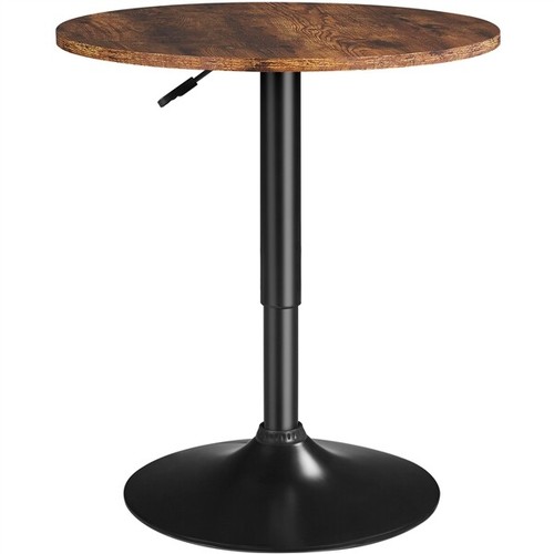 Modern Round Swivel Bar Table Height Adjustable Pub Table for Home ...