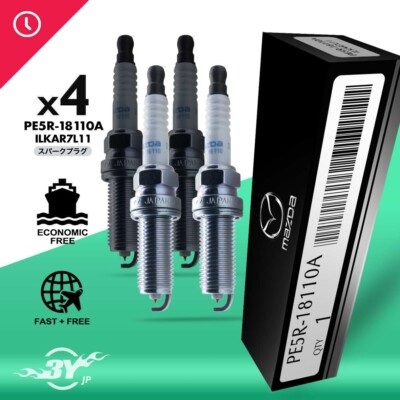 Mazda OEM Spark Plug Assembly PE5R-18-110A | 4PC | 11-15V | 3 Years ...