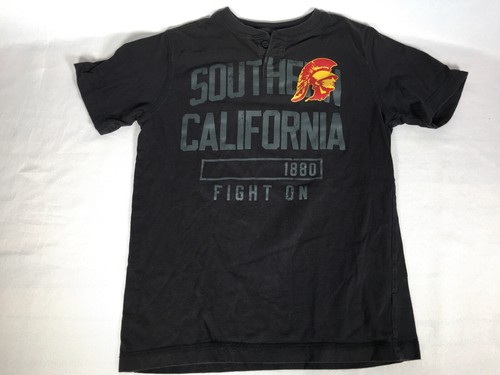 USC Trojans Authentic Apparel Black Fight On 1880 T-Shirt Youth MEDIUM ...