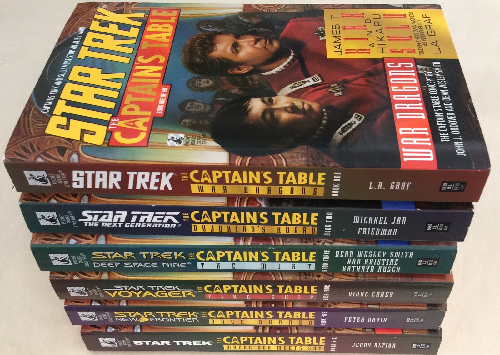 Star Trek Captain’s Table Books 1-6 Kirk Picard Janeway Pike Sisko ...