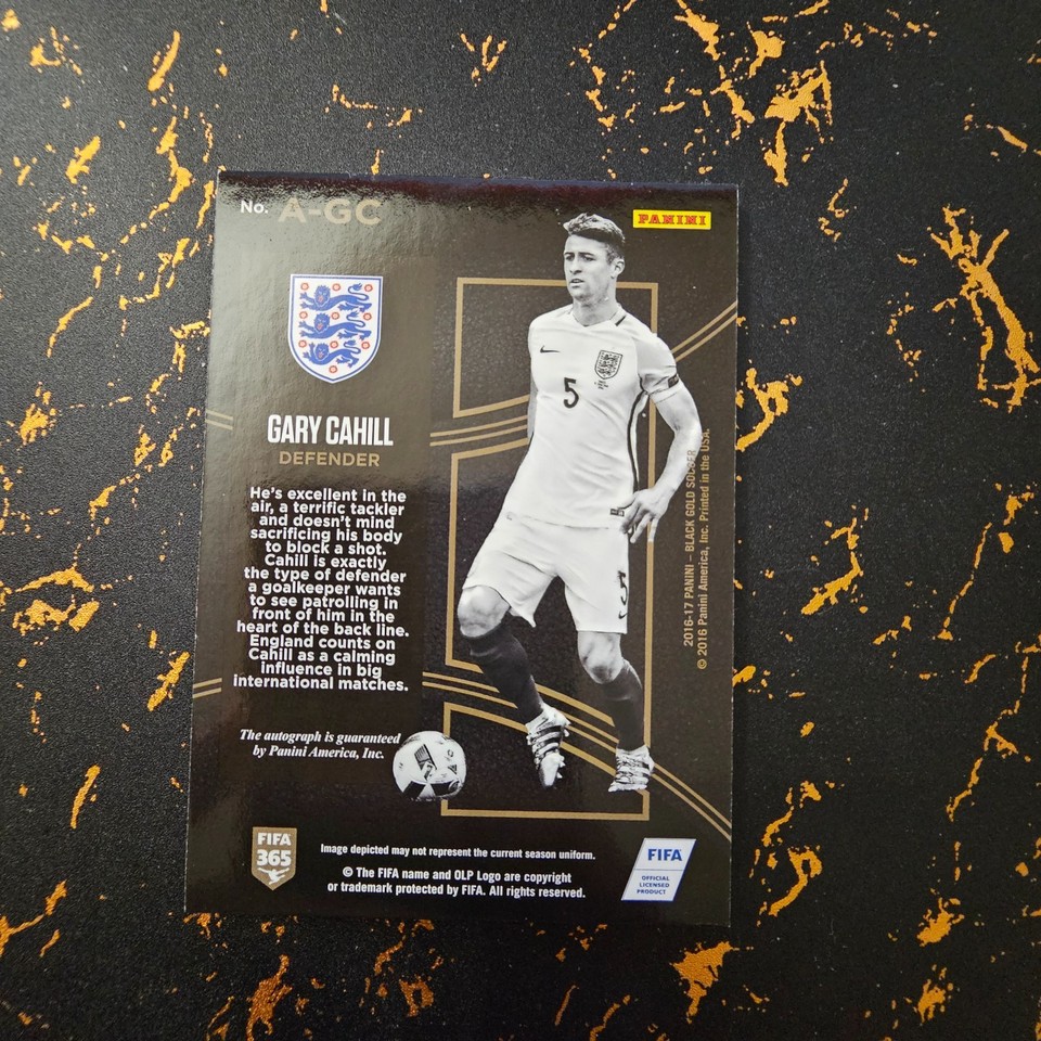 Panini Black Gold Soccer 2016/17 - Inghilterra - Gary Cahill - AUTO ...