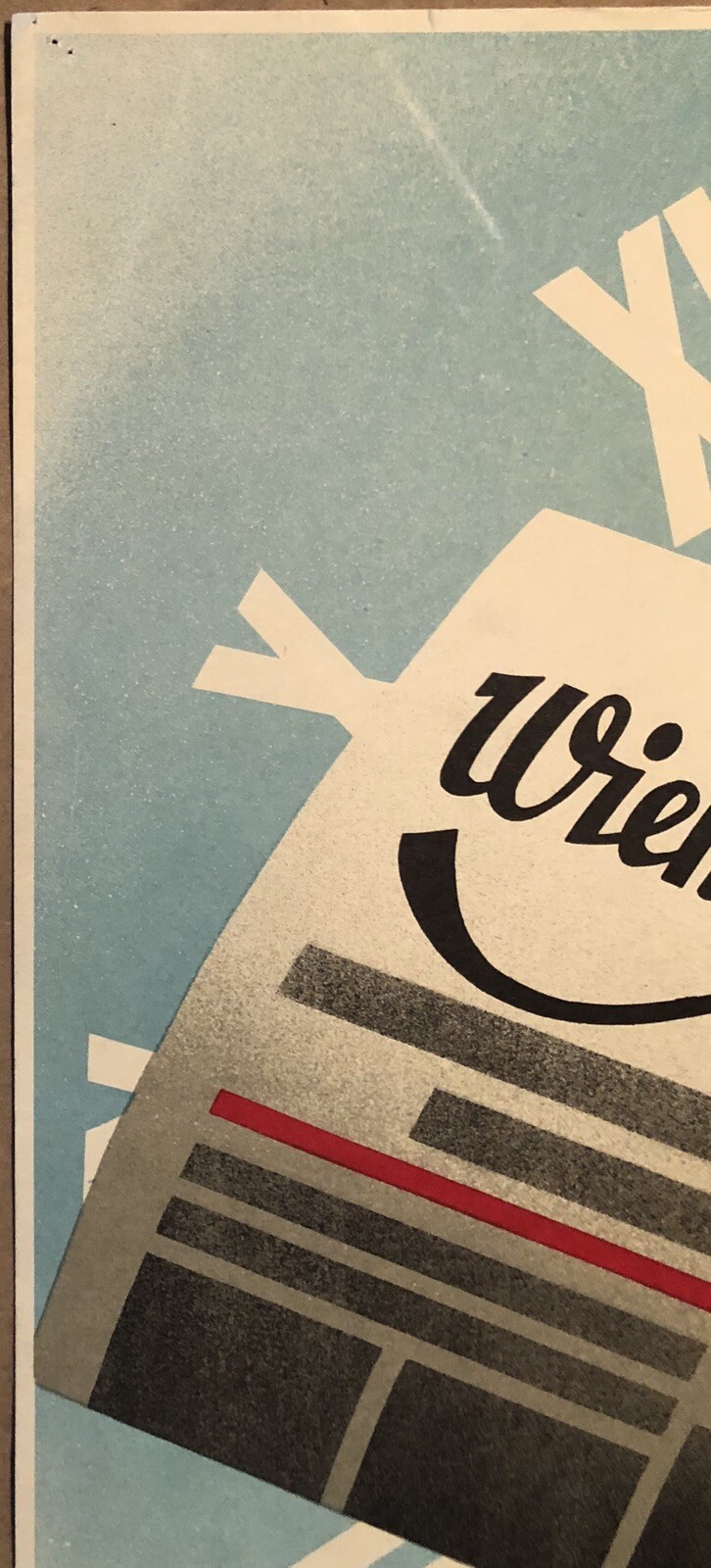 Original Vintage Poster WIENER MITTAG Vienna Newspaper Advertising Art ...