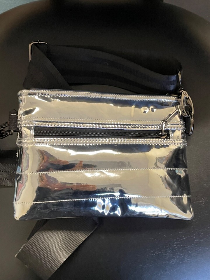Think Rolyn crossbody bag- metallic silver NWT | eBay
