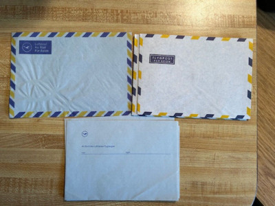 Swedish & Lufthansa On Board Stationery & Envelopes German Airline ...