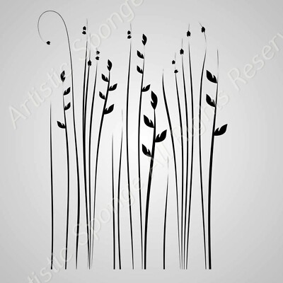 Grass Stencil A3 A4 A5 Shabby Craft Art Painting Wall Wood Furniture ...