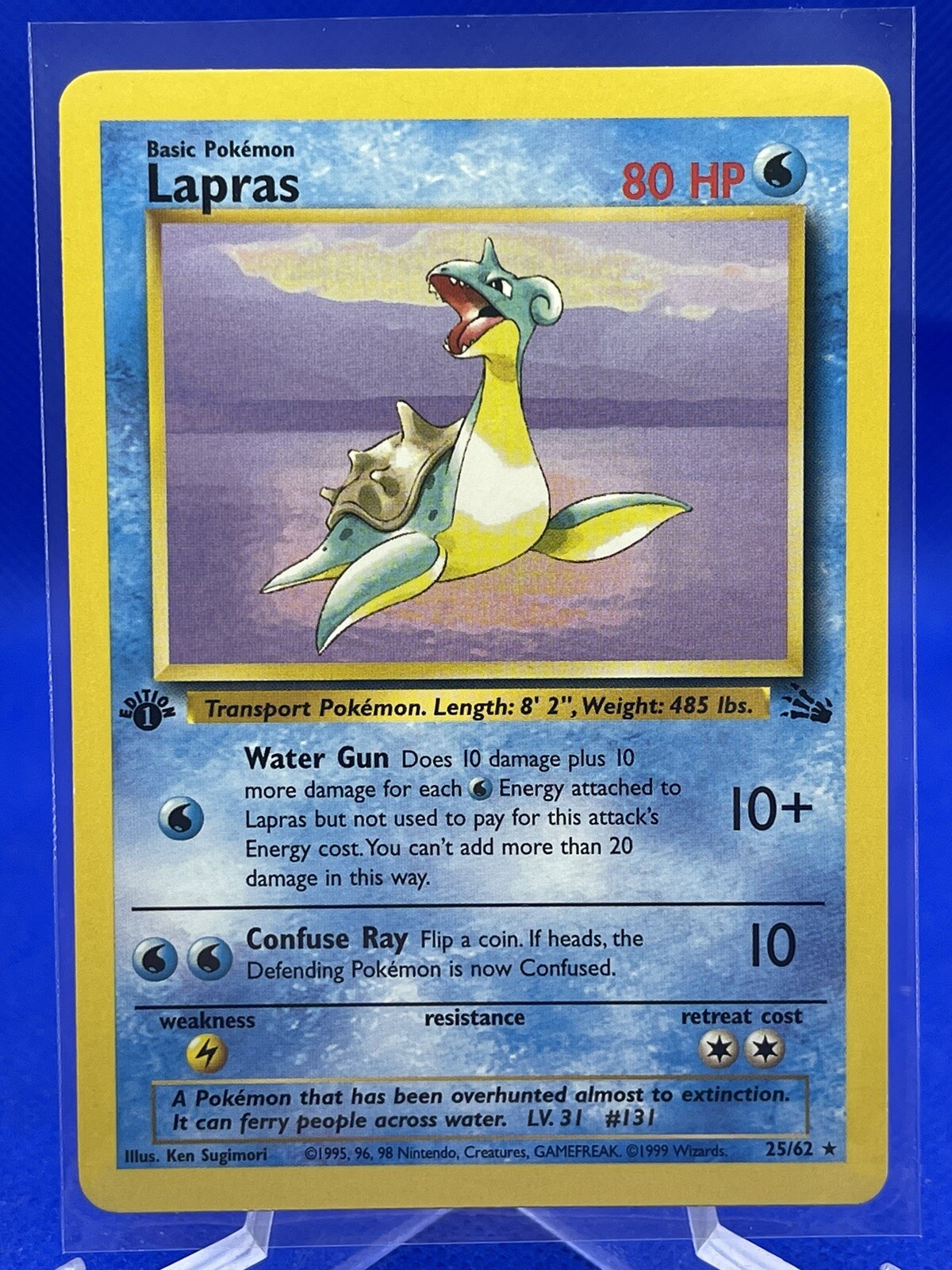 Lapras 25/62 1st Edition Fossil- Non-Holo 1999 WOTC Pokemon Card TCG ...