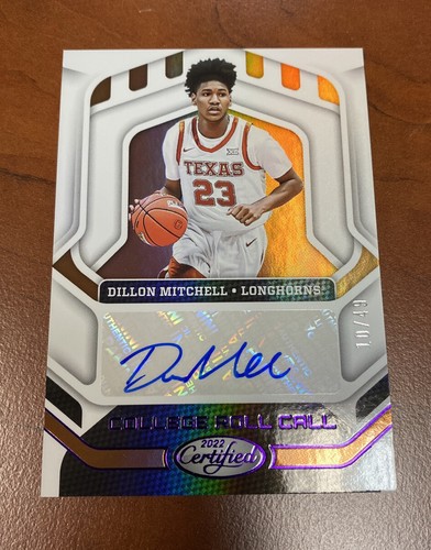 2022 Chronicles Certified Draft Picks Dillon Mitchell College Roll Call ...