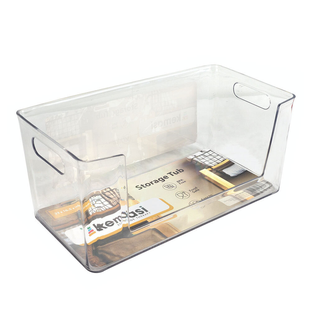 3x Kemasi Clear Home Kitchen Pantry Storage Organisation BPA Free Tub ...