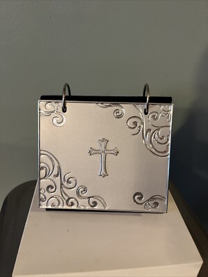 Hallmark Silver Photo Album With Cross On Front Holds Forty 6” X 4 ...